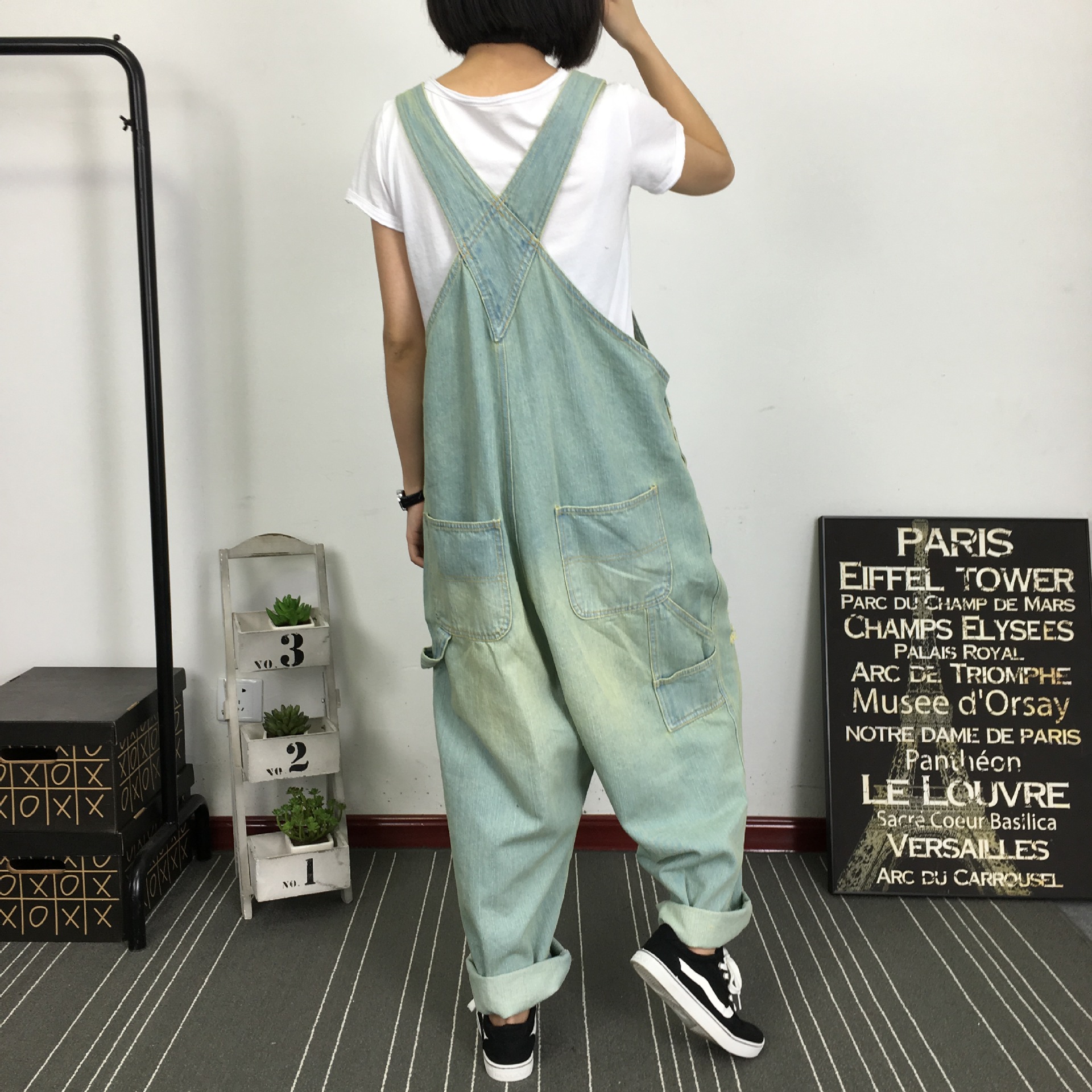 Hip Hop Hole Stylish Overalls Suspender Trousers E297 on Luulla